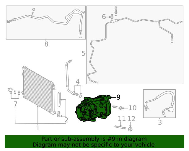 2020-2023 Toyota A/C Compressor 88370-48170 | Toyota Parts Center