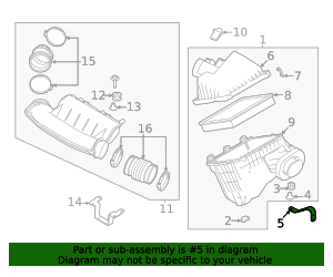 2020-2021 Nissan Frontier Air Cleaner Assembly Bracket 16588-9BT0A ...