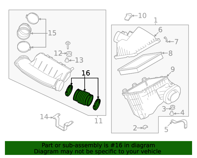 16577-9BT1A - Air Duct 2020-2024 Nissan Frontier | Nissan Parts ...