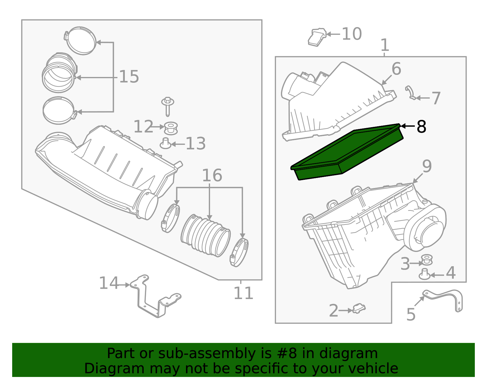 2020-2025 Nissan Frontier Air Filter 16546-9BT1A | Nissan Parts Plus