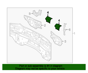 52146-F4030 - Bumper Cover Bracket 2018-2022 Toyota C-HR ...