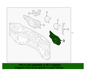 2018-2022 Toyota C-HR Panel Reinforced 58384-F4010 | Toyota Parts Center