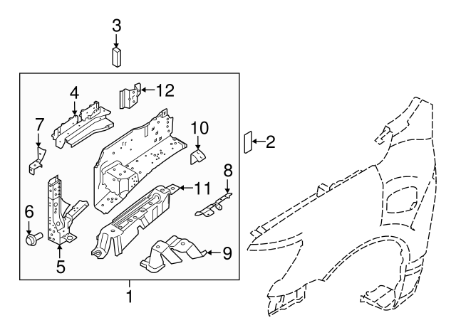 2016-2024 Nissan TITAN XD Vertical Support F2520-EZ0MA | Team Nissan Inc.