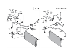 166-500-90-75 - Coolant Hose 2015-2019 Mercedes-Benz | Mercedes-Benz ...
