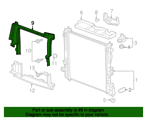 2020-2024 Cadillac XT5 Radiator Air Front Upper Baffle 84147805 ...