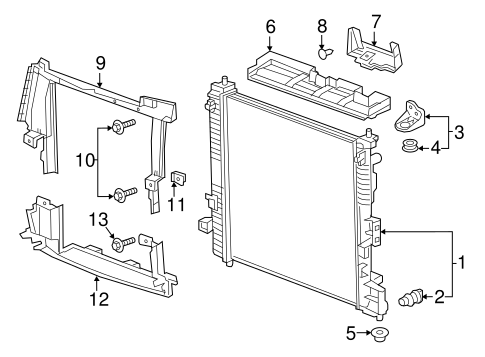 Radiator & Components for 2022 Cadillac XT5 | Bean Parts