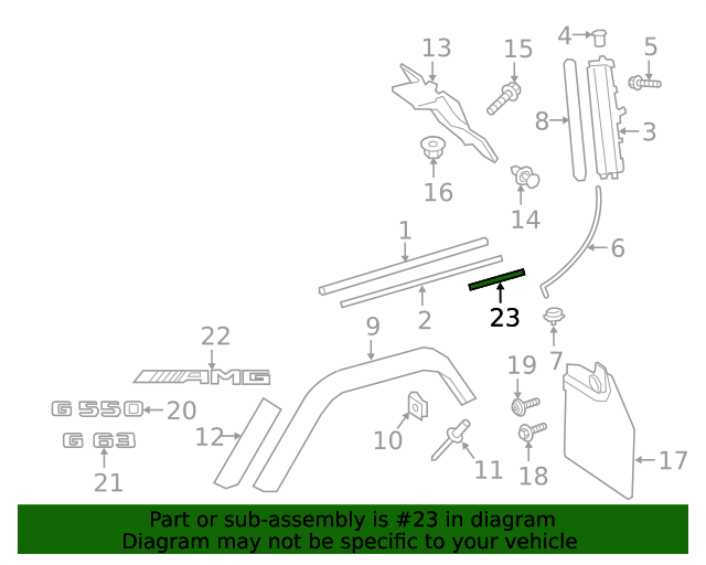 463-826-12-00 - Reflector 2019-2023 Mercedes-Benz | Mercedes-Benz USA Parts