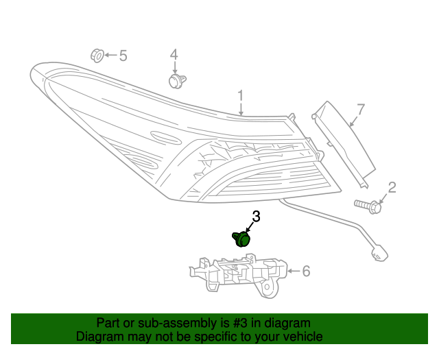 90189-06242 - Tail Lamp Assembly Grommet 2016-2022 Toyota | Longo ...