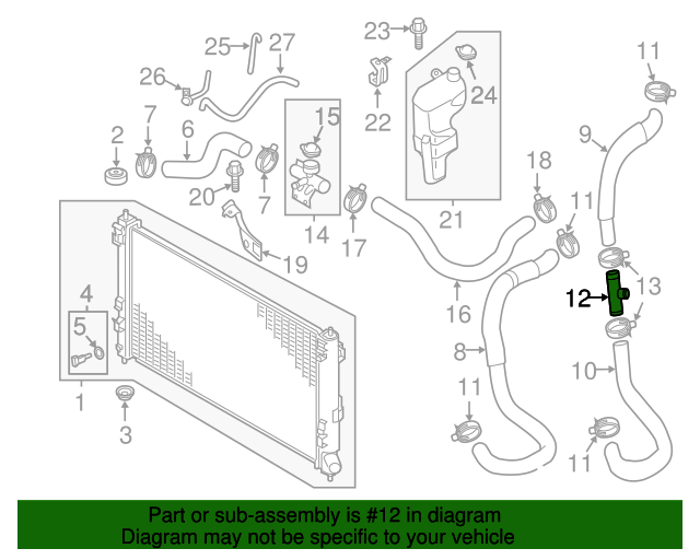 2011-2024 Mitsubishi Pipe 1370A627 | Mitsubishi Parts Warehouse