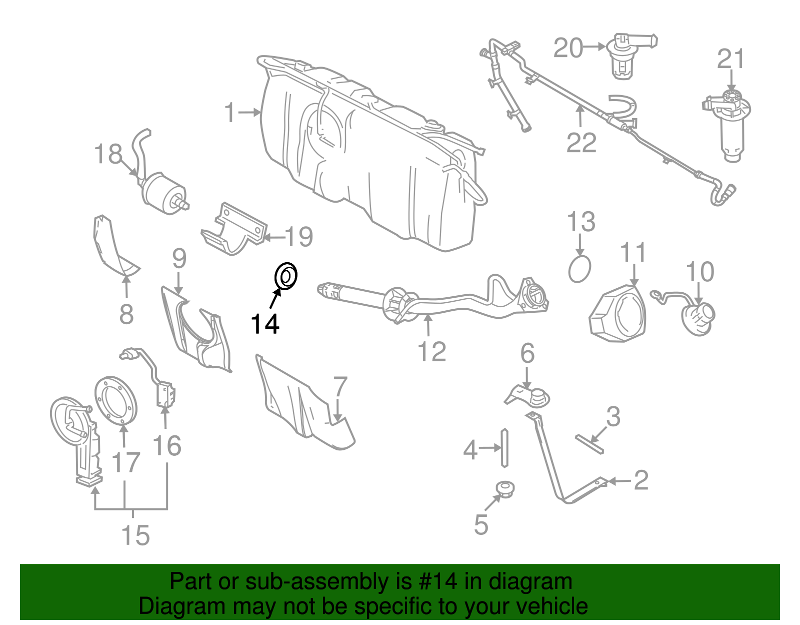 1998-2004 Lincoln Town Car Filler Pipe Seal 2R3Z-9072-AA | OEM Parts Online