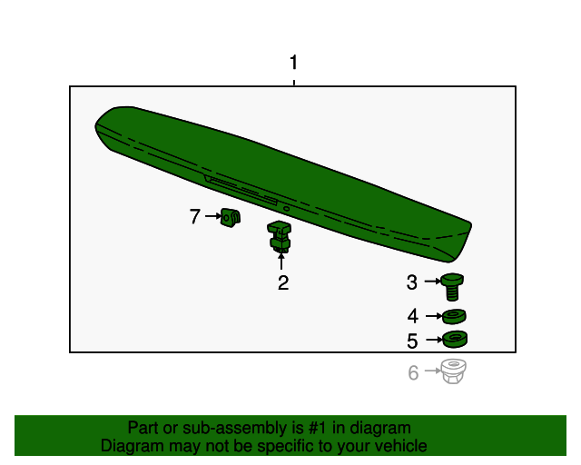74900-S9V-A51ZH - Garnish, Tailgate Spoiler *YR545M* (Desert Rock ...