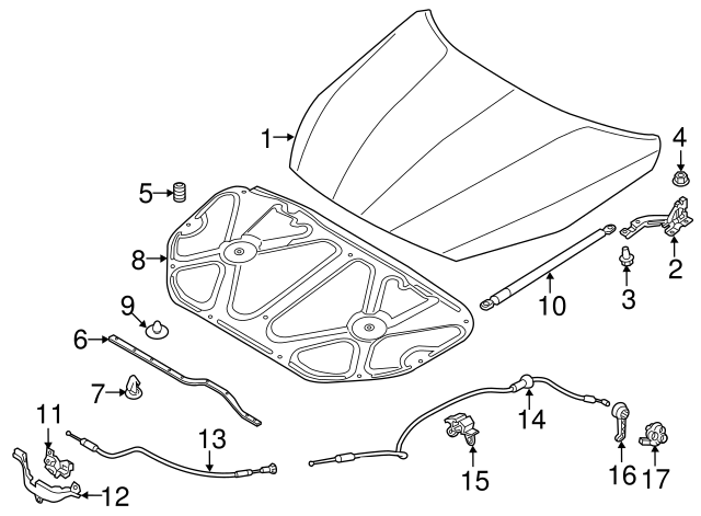 2017-2020 Kia Cadenza Lift Cylinder - Driver's Side (LH) 81161-F6000 ...