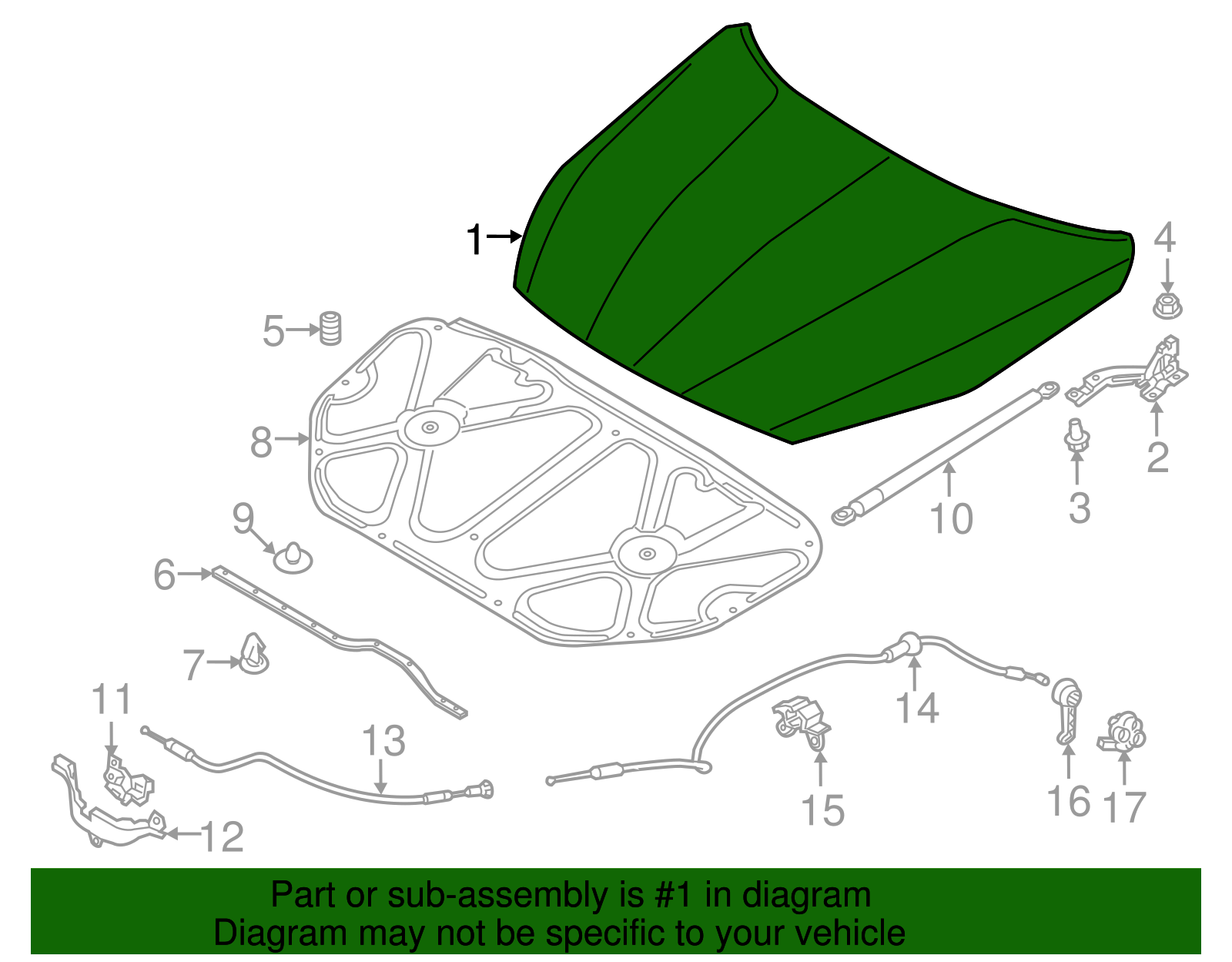 66400-F6000 - Hood 2017-2019 Kia Cadenza | Kia.Parts Store
