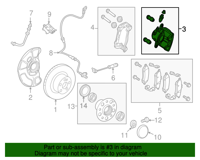 204-421-32-81 - Caliper 2008-2020 Mercedes-Benz | Mercedes-Benz USA Parts