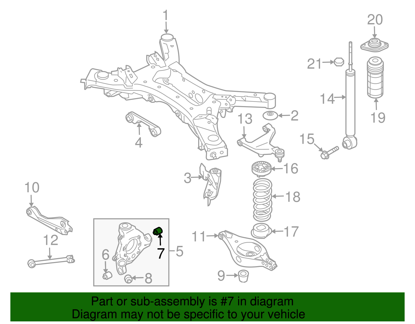 2009-2024 Nissan Bushing 55157-6SA0A | Temecula Nissan Parts