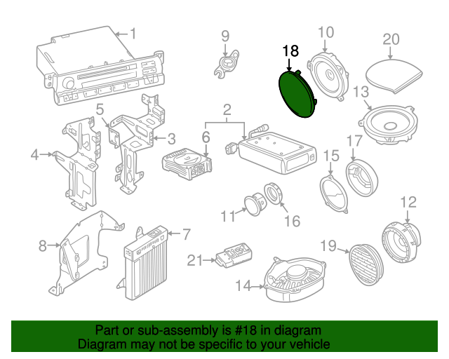 51-41-8-224-387 - Speaker Cover 1999-2005 BMW | AutoNationParts.com