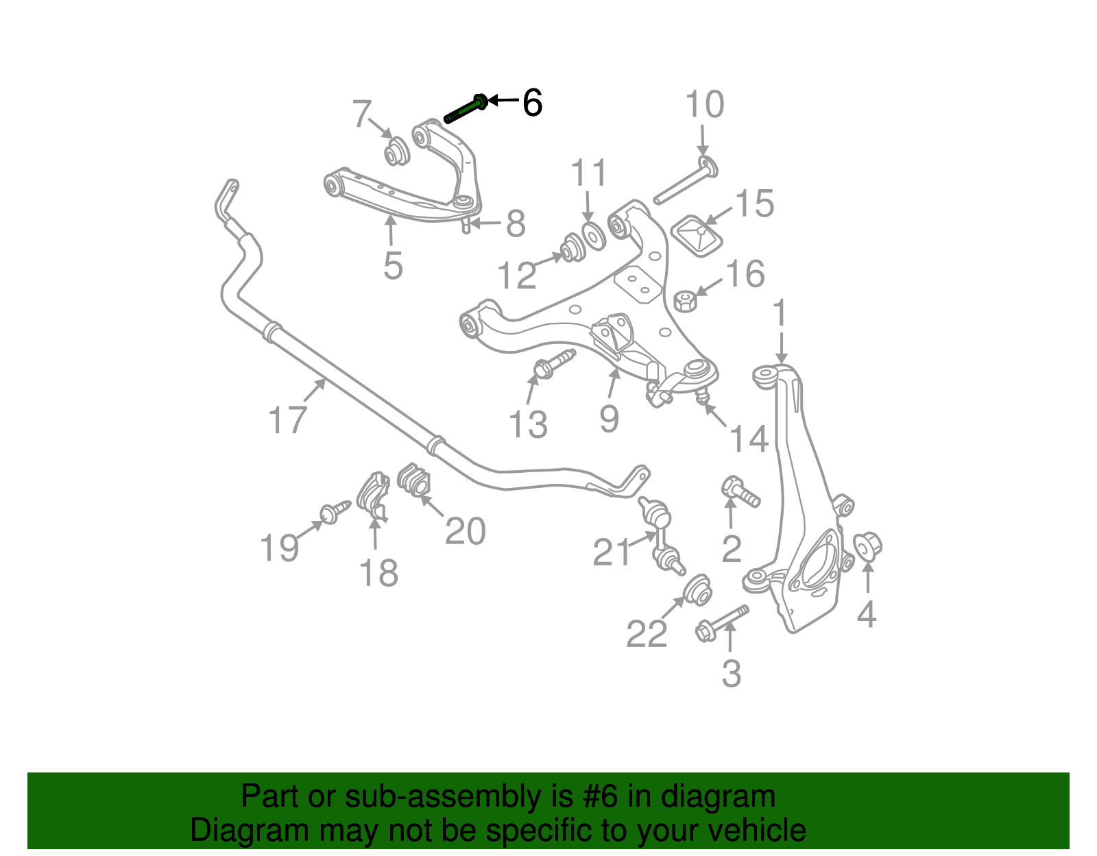 2005-2025 Nissan Upper Control Arm Bolt 080B4-4801A | Parts for Nissans