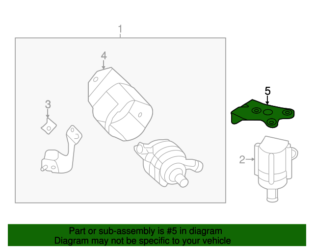 5Q0-121-093-BE - Auxiliary Pump Bracket 2015-2023 Audi | Audi OEM Parts