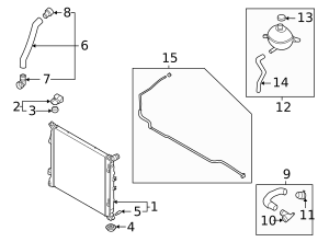25485-P2500 - Radiator Coolant Hose Adapter 2021-2024 Kia | Kia.Parts Store
