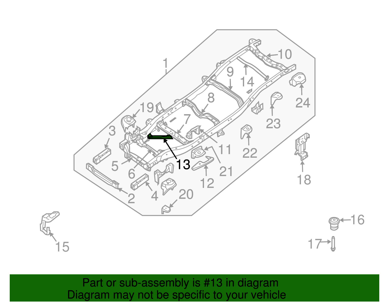 2005-2015 Nissan Xterra Front Support 51558-EA030 | Nissan RVA