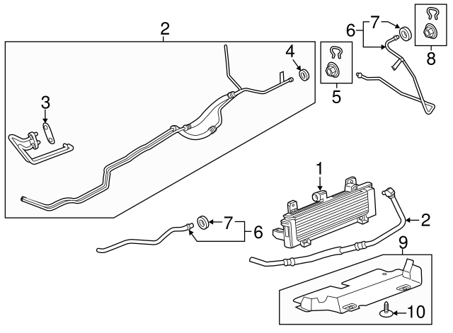 2015-2019 GM Automatic Transmission Auxiliary Fluid Cooler 84173162 ...