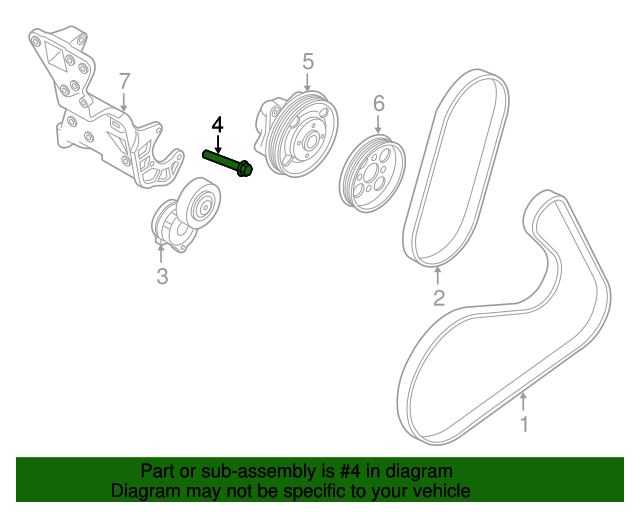 2015-2016 Volvo Tensioner Bolt 30624274 | TascaParts.com