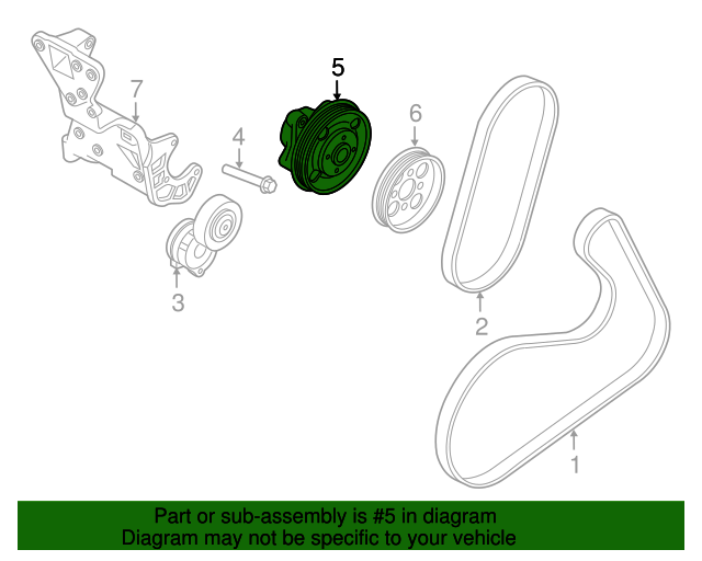 2015-2016 Volvo Idler Pulley 31258133 | Genuine Volvo Replacement Parts