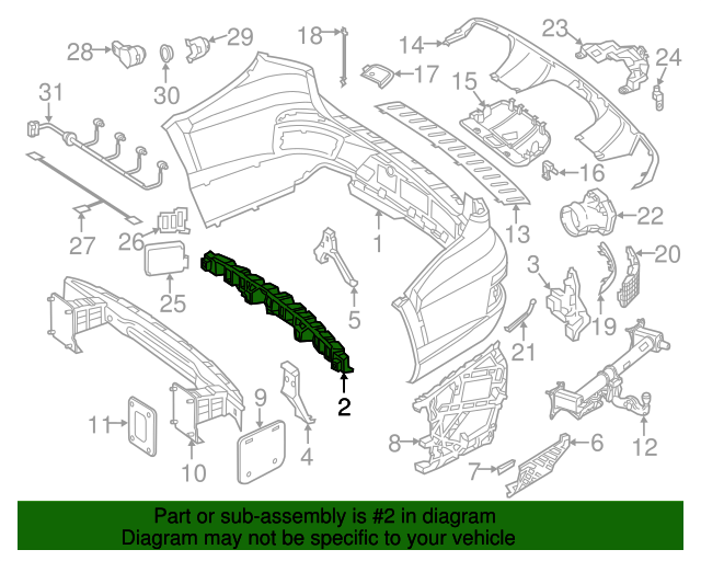 2012-2019 Mercedes-Benz Basic Carrier For Bumper 166-885-01-00 ...