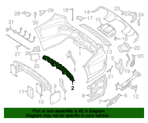 2012-2019 Mercedes-Benz Basic Carrier For Bumper 166-885-01-00 ...