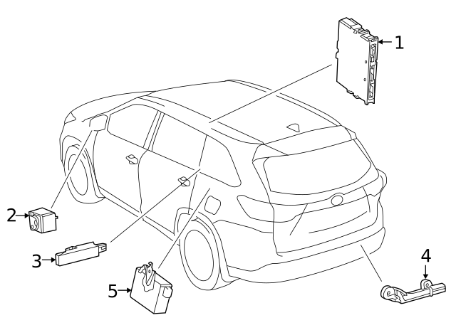 2024 Toyota Highlander Keyless Entry Antenna 899A0-0E160 | Toyota Parts ...