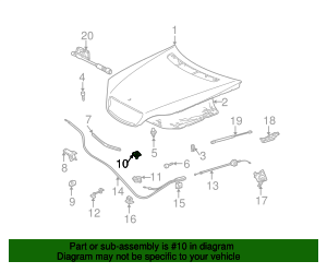 220-880-03-60 - Hood Latch 2000-2006 Mercedes-Benz | Mercedes-Benz USA ...