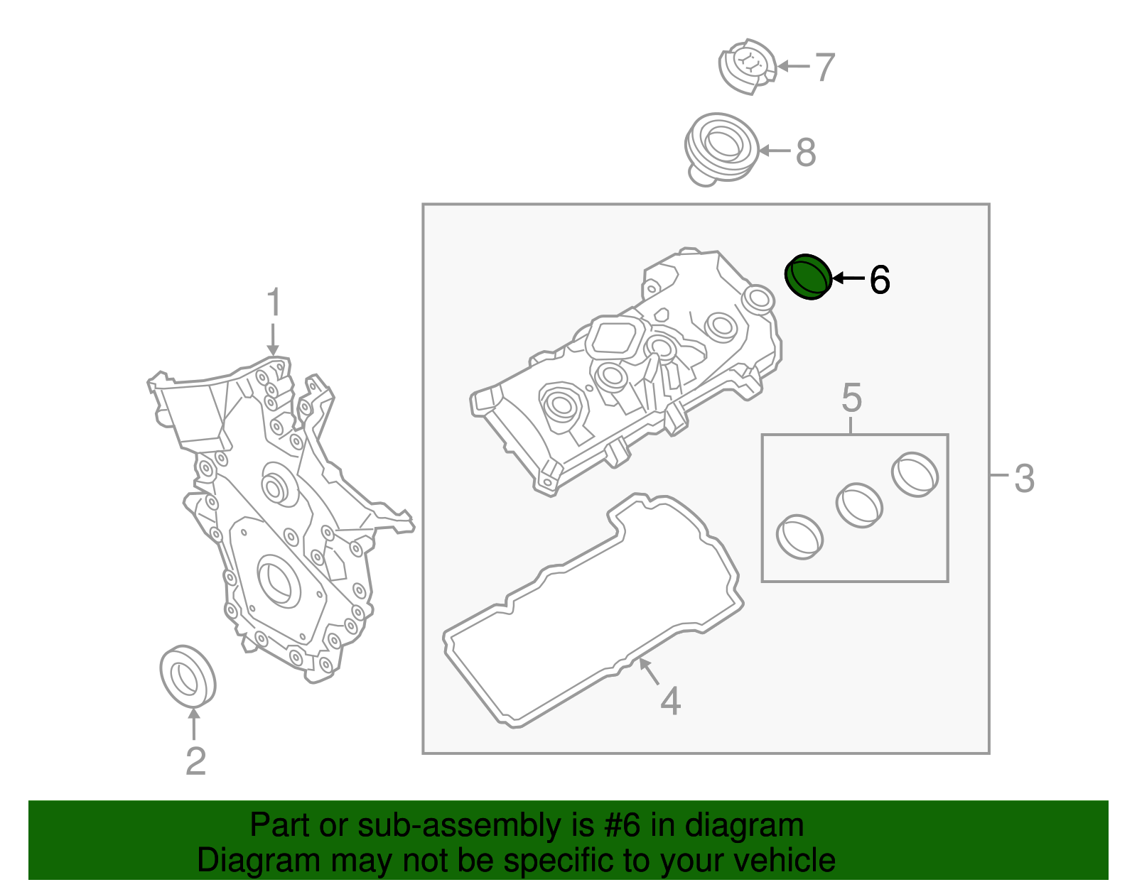 Genuine OEM Ford Part - Seal 6E5Z-6C535-AB | Genuine OEM Ford Parts ...