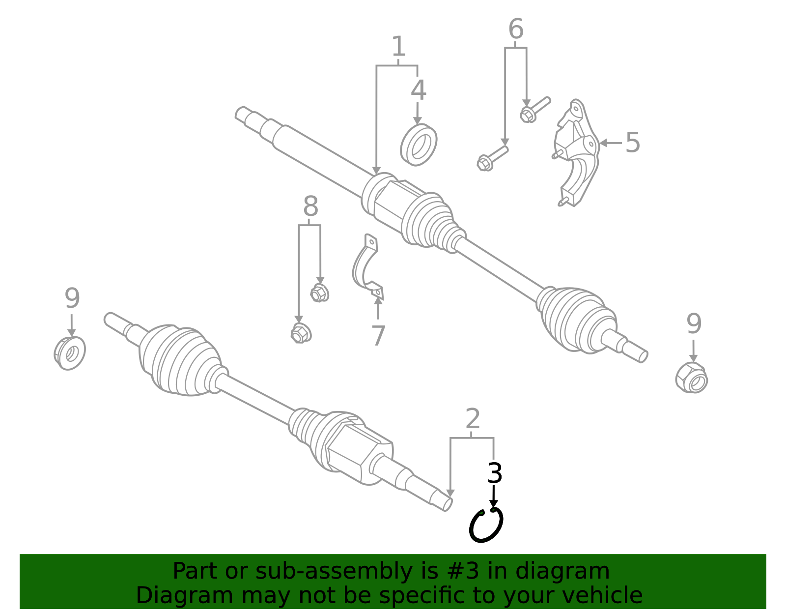 2020-2025 Ford Axle Assembly Retainer Clip JX6Z-3B498-B | Ford OEM ...