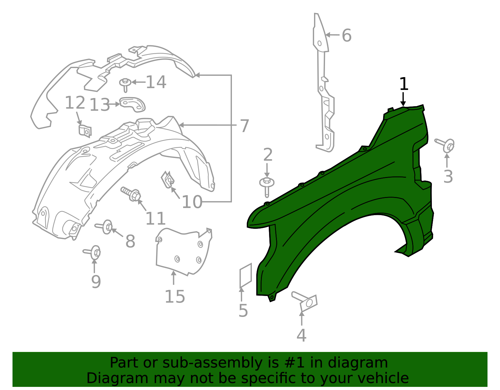 Genuine OEM Ford Part - Fender LC3Z-16005-D | Genuine OEM Ford Parts ...