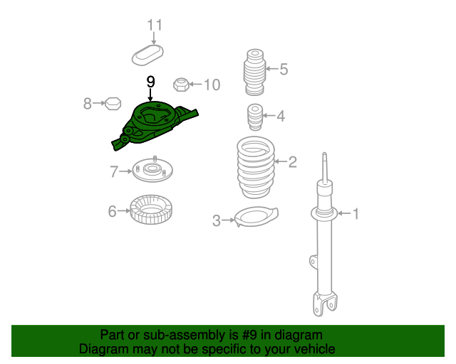 Genuine Strut Bracket for 2009-2014 Hyundai | Part# 54631-3M000 ...