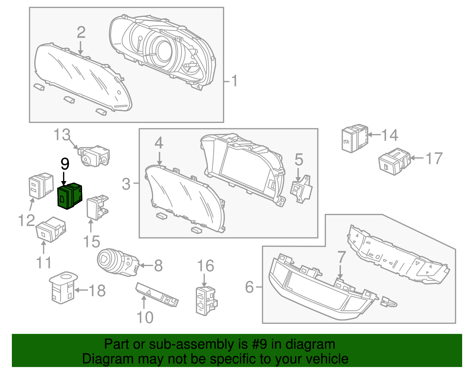 OEM 2013-2025 Honda Switch 35300-T2A-A01 | Honda Automotive Parts