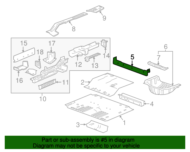 2018-2020 GM Upper Cross-Member 84281404 | GMPartsDirect.com
