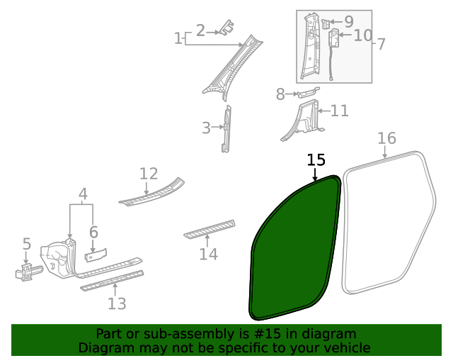 167-697-18-00 - Door Seal 2020-2023 Mercedes-Benz | AutoNationParts.com