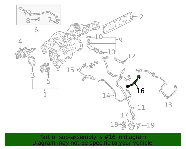Genuine BMW 11-53-8-654-395 | Water Return Tube | FREE Shipping on Most ...