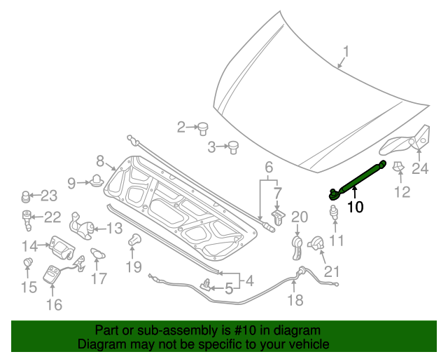 2006-2014 Kia Sedona Support Strut 81161-4D000-DS | QuirkParts
