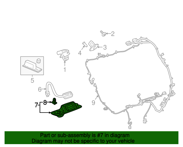 2018-2024 GMC Terrain Black Rear Closure Fixed Handle Applique 84123461 ...