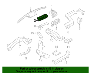 64229252648 - 2014-2019 BMW Vent Grille (64-22-9-252-648) | BMW of ...