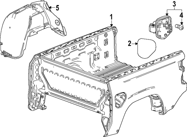 2023-2024 Chevrolet Colorado Truck Bed Assembly 87813673 | TascaParts.com