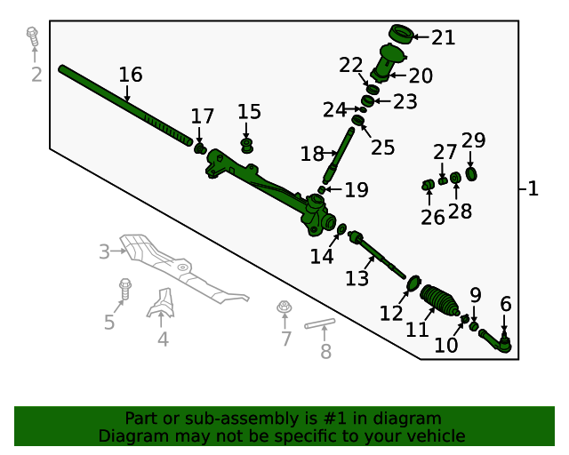 2022-2024 Kia Forte Rack And Pinion Assembly 56500-M6500 | TascaParts.com