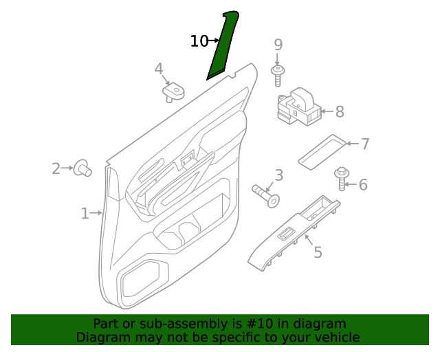 2016-2019 Nissan Black Out Tape - Driver's Side (LH) 82815-EZ20A ...