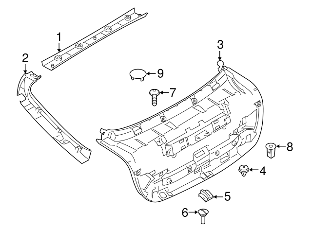Genuine BMW 51-49-7-345-584 | Upper Trim | FREE Shipping on Most Orders ...