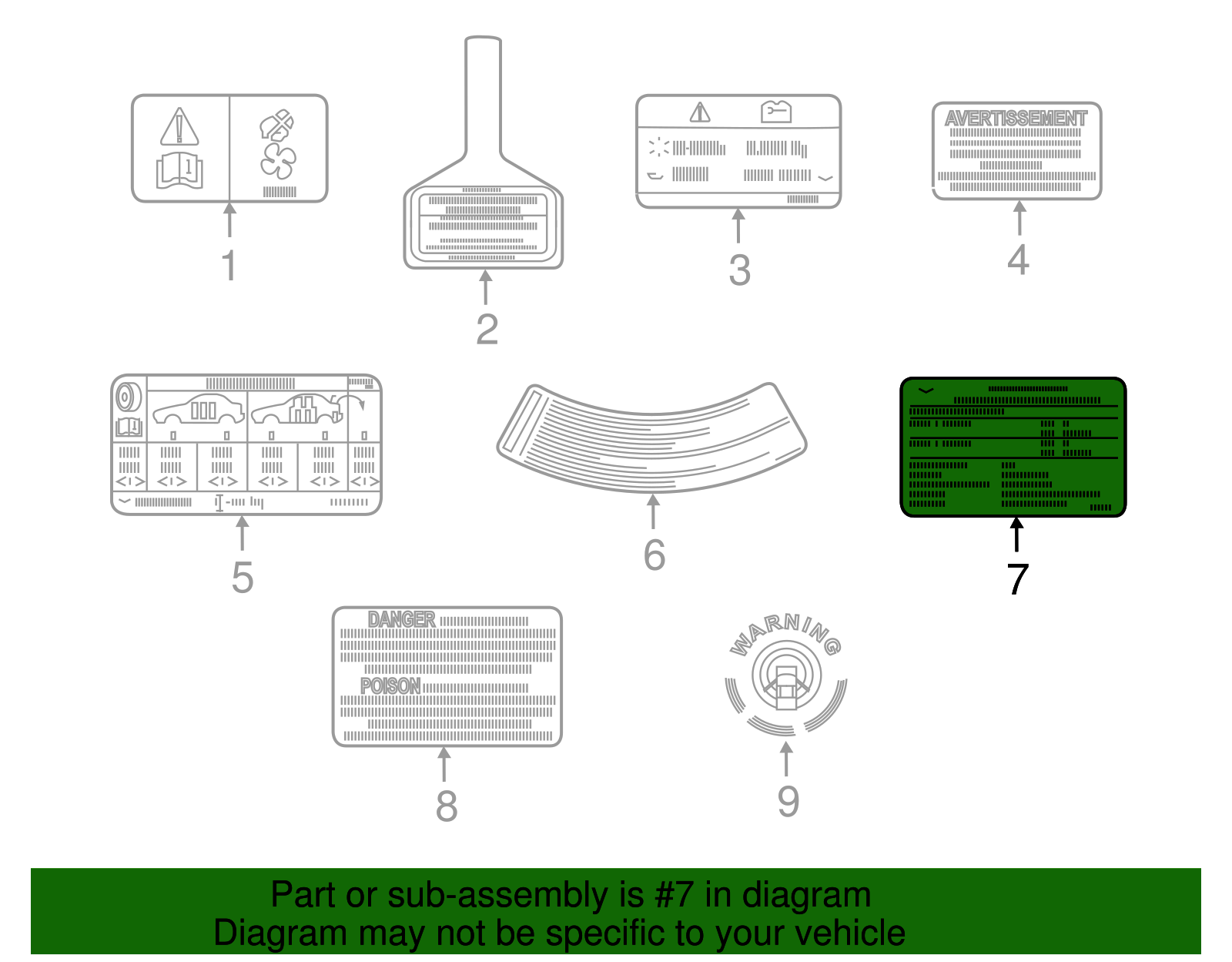 PS12-69-036A - Emission Label 2017 Mazda CX-3 | Florida Mazda Parts