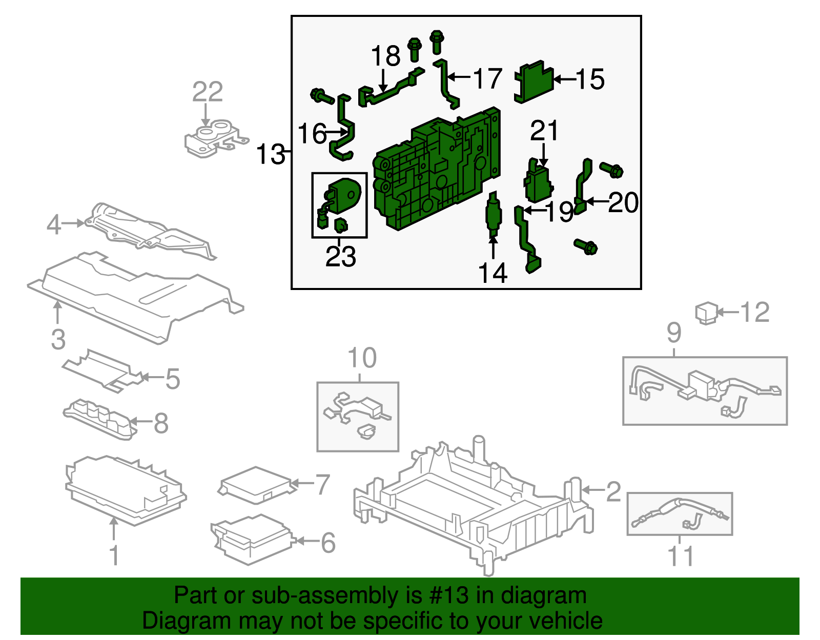 1E100-RBJ-013 - 2010-2014 Honda - Board Assembly Junction | Genuine ...