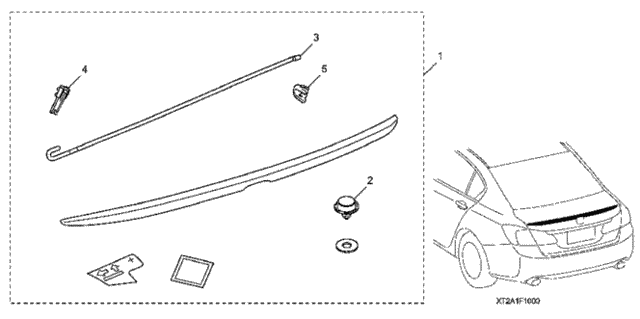 08F10-T2A-1B1 - Decklid Spoiler*YR600M 2016-2017 Honda Accord | Honda ...