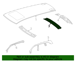 2020-2023 Mercedes-Benz Roof Panel Reinforcement 167-657-25-00 ...